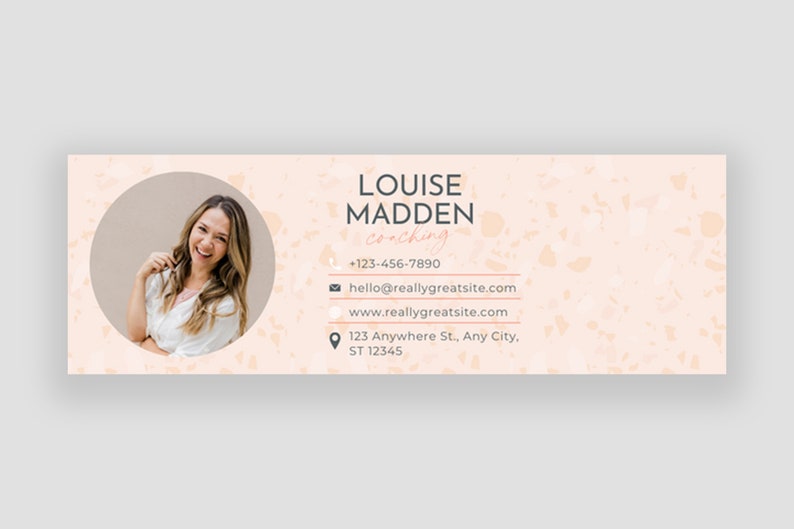 Email Signature for Coaches, Editable in Canva, Coaching Templates ...