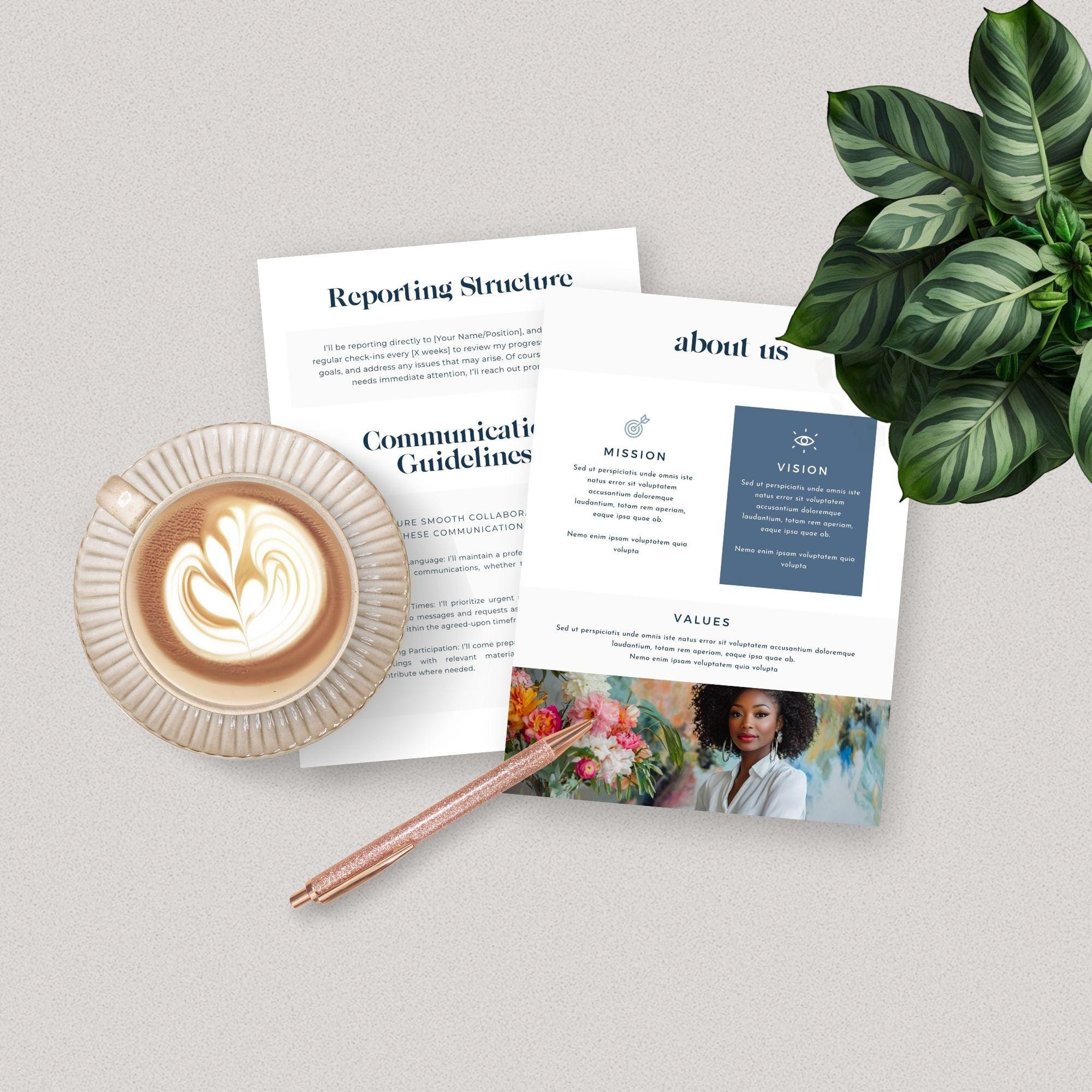Virtual Assistant Onboarding Template Editable Canva Welcome Packet ...