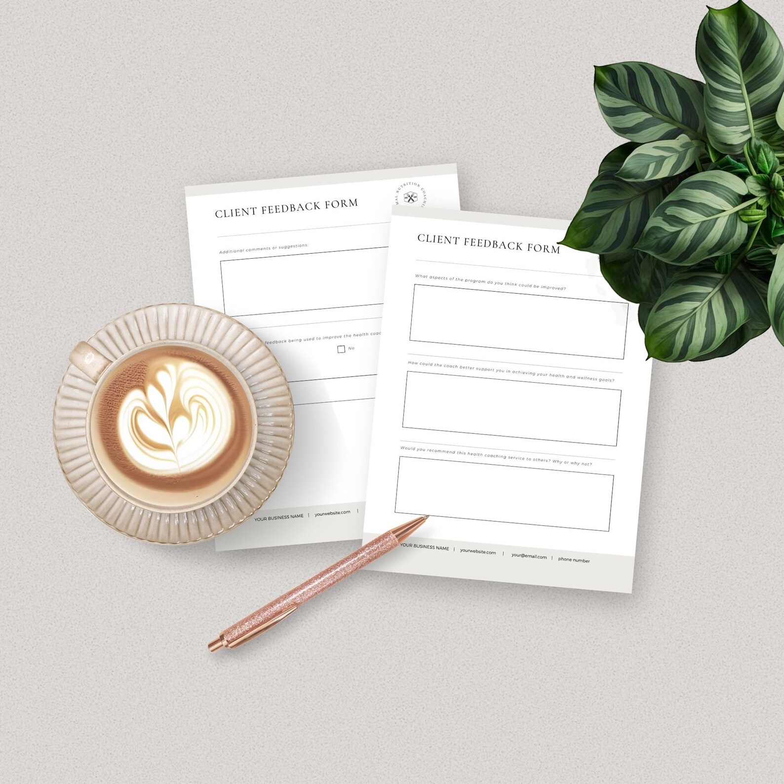 Health Coach Client Feedback Form, Client Review Form, Customer ...