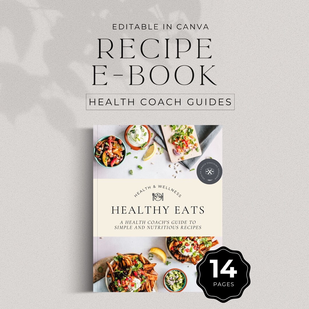 Recipe E-book Template, Digital Recipe Book, Healthy Recipe Ebook ...