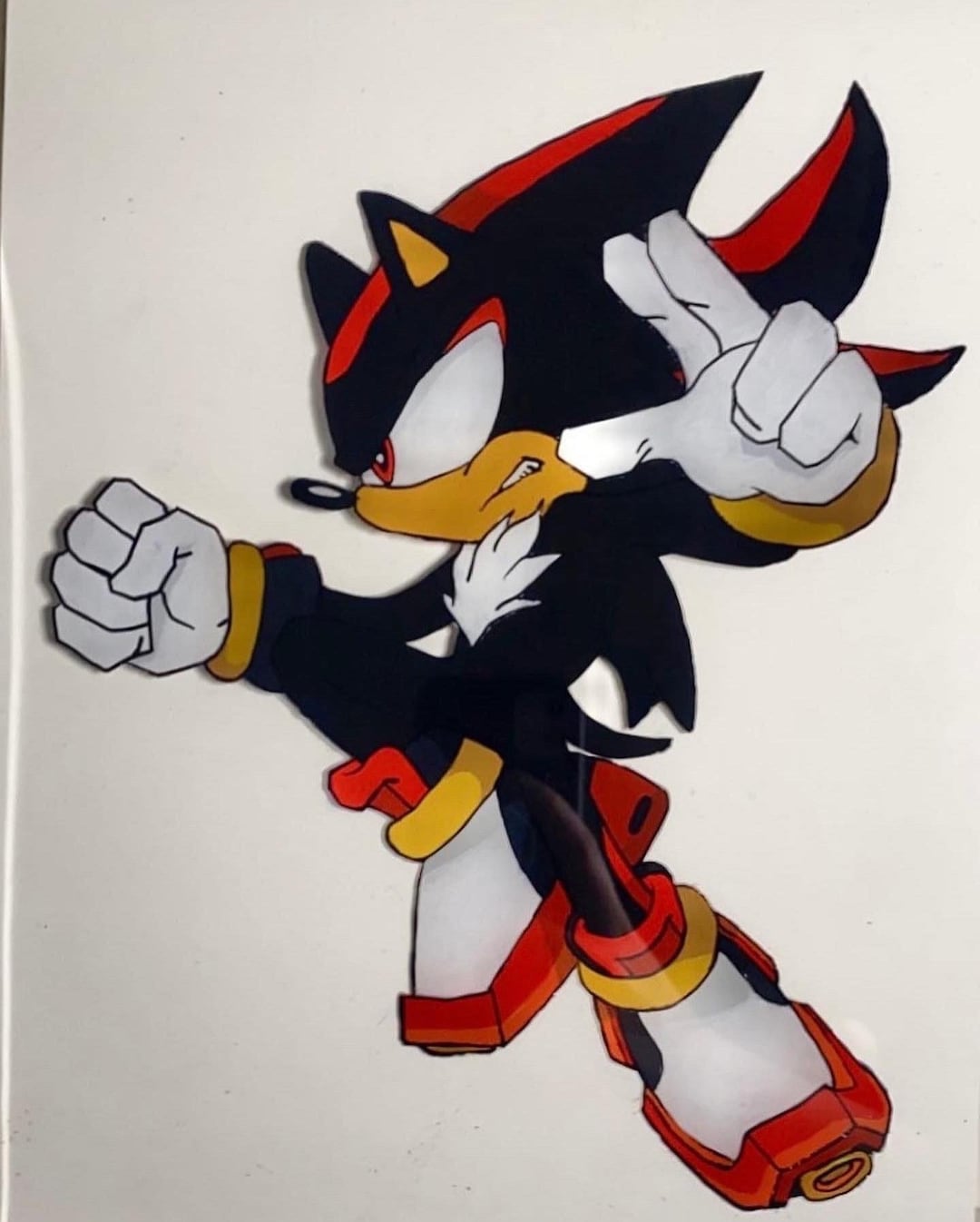 Shadow the Hedgehog Acrylic Painting - Etsy