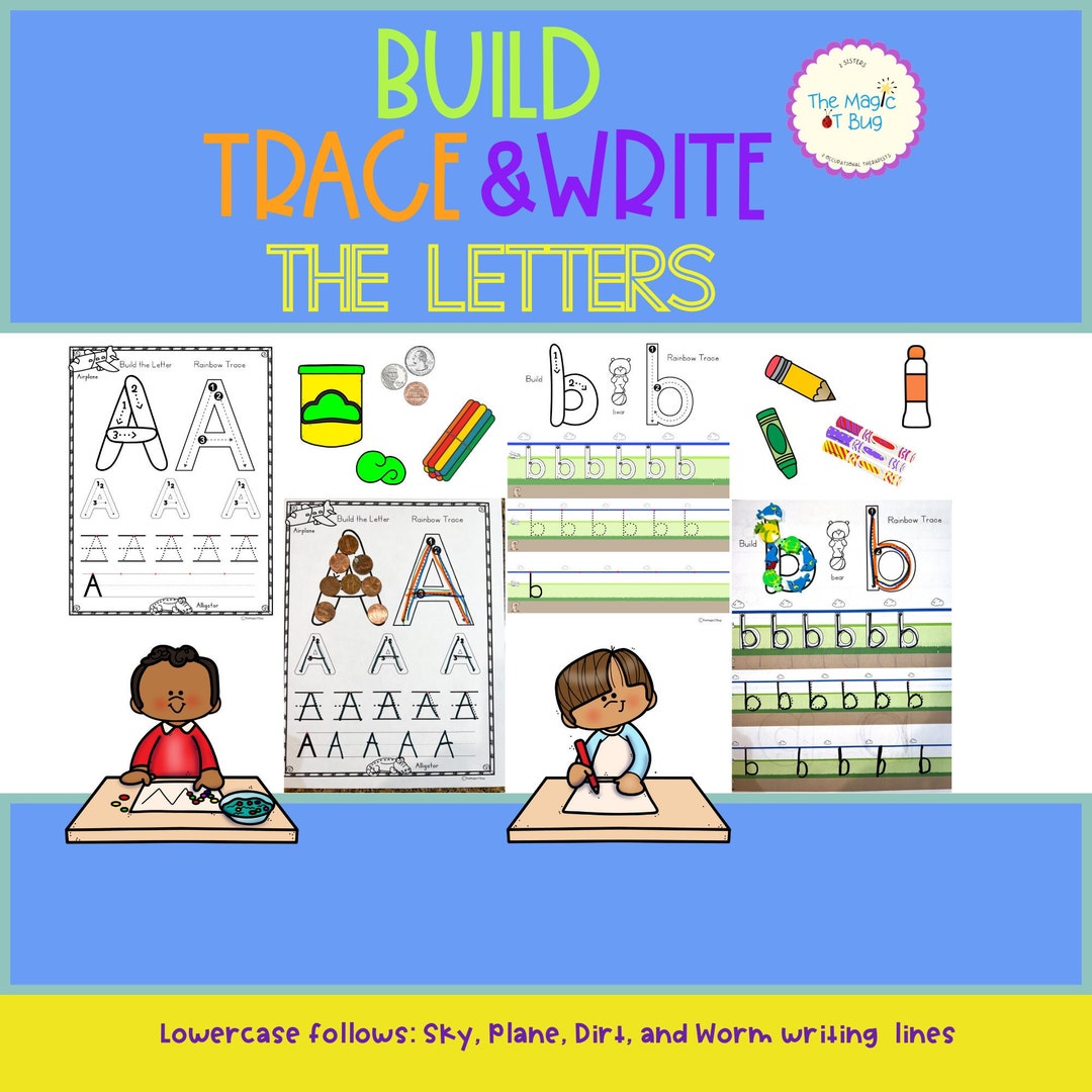 Handwriting Practice Build Trace and Write - Etsy