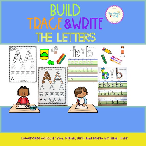Handwriting Practice Build Trace and Write - Etsy