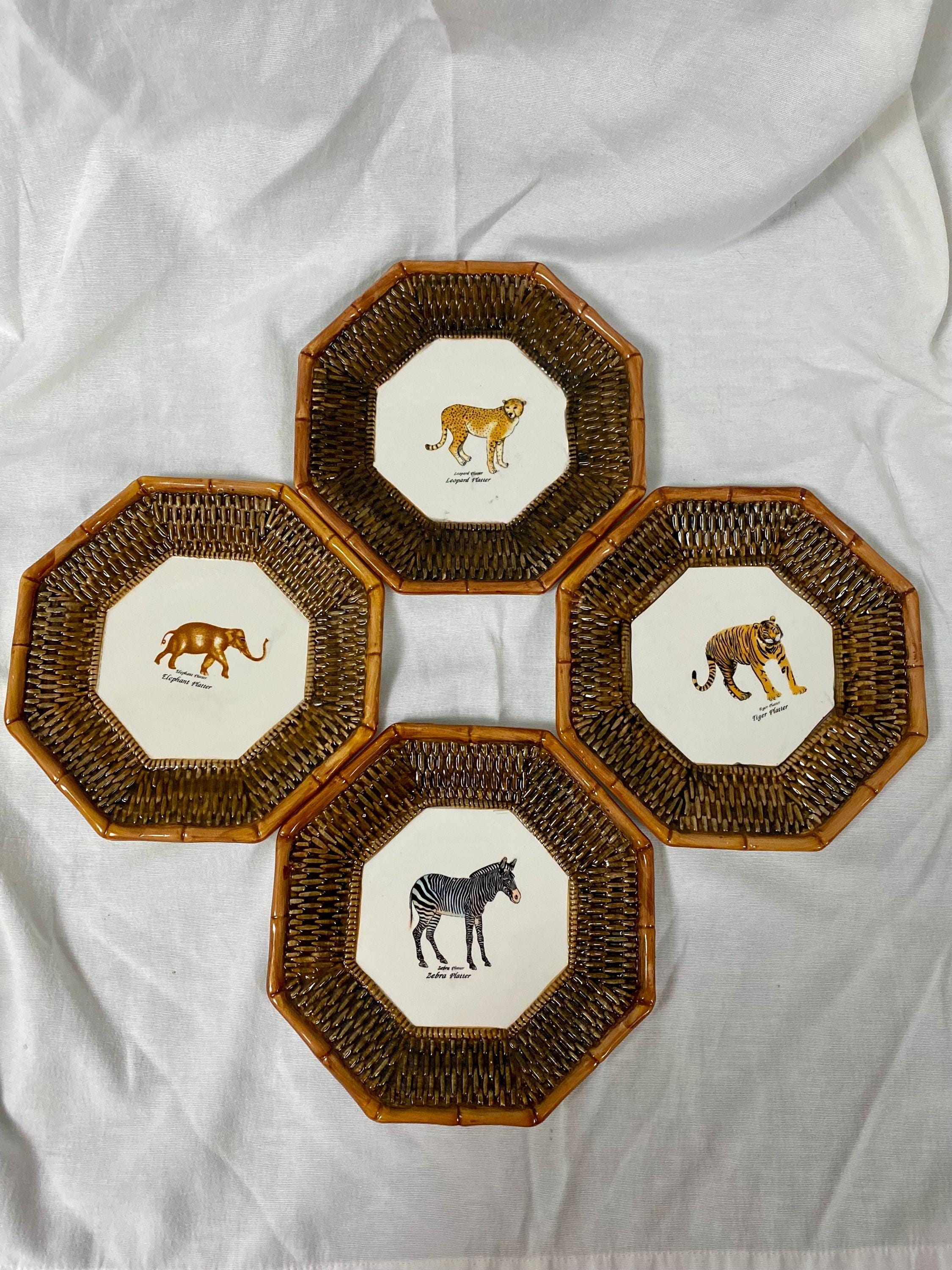 Safari Plates Set of Four - Etsy