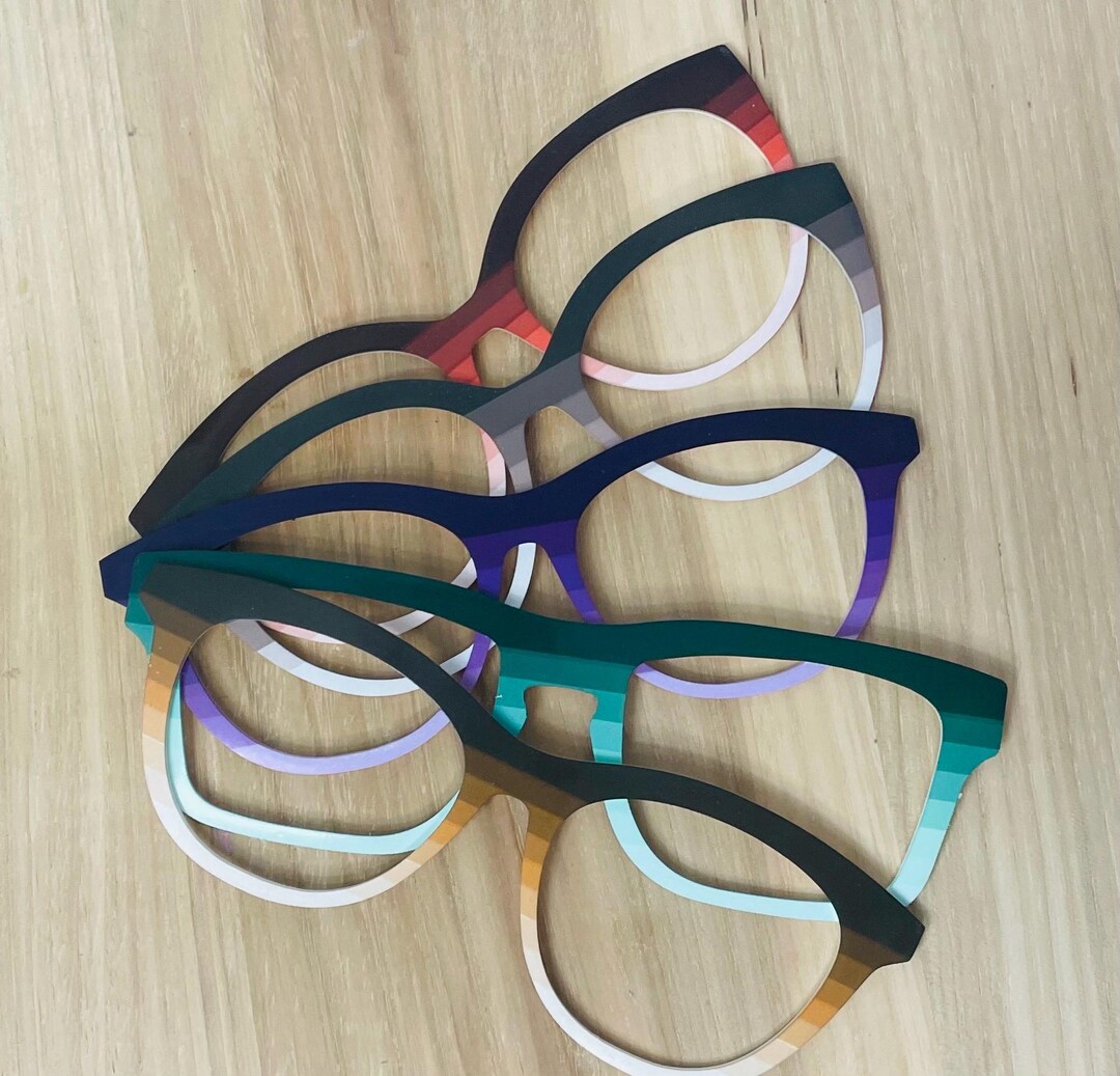 Striped Ombre Eyewear Toppers for Interchangeable Magnetic Glasses - Etsy