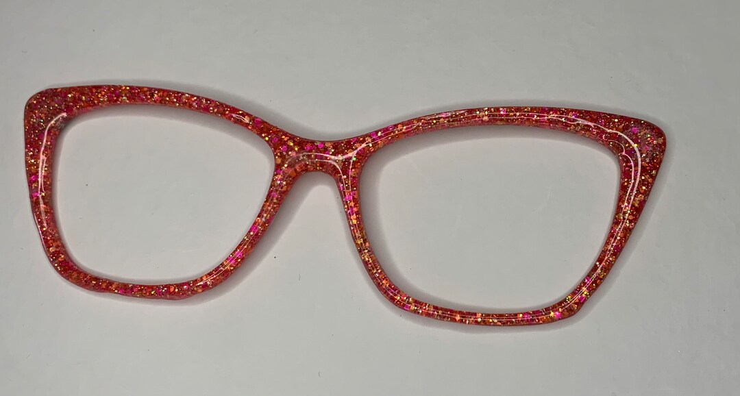 Pink and Orange Glitter Eyeglass Toppers - Etsy