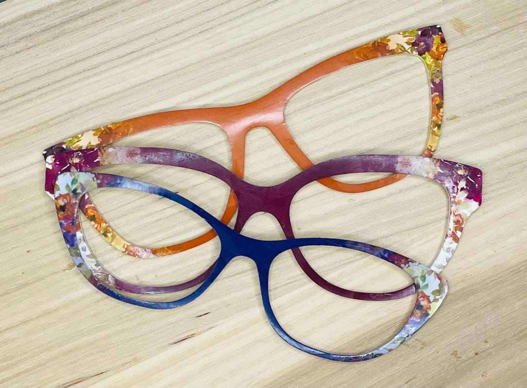 Ombre Floral Eyewear Toppers for Interchangeable Magnetic Glasses - Etsy