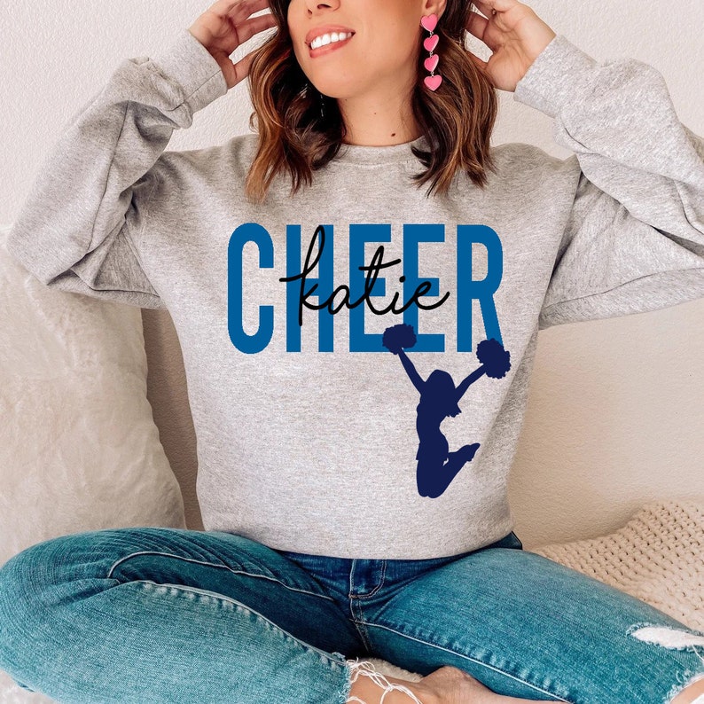 Custom Name Cheerleader Shirt, Varsity Cheer Team Shirt, Customized ...