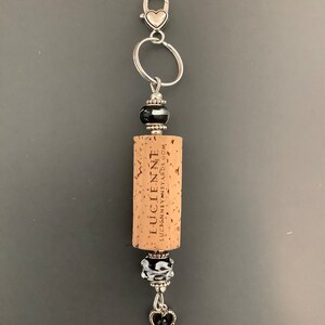 New Handmade Wine Cork Key Ring Each Decorated With Beads and A Charm ...
