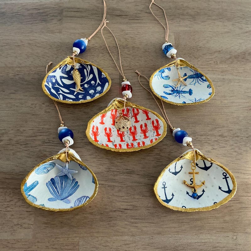 Sea Shell Ornaments - Etsy