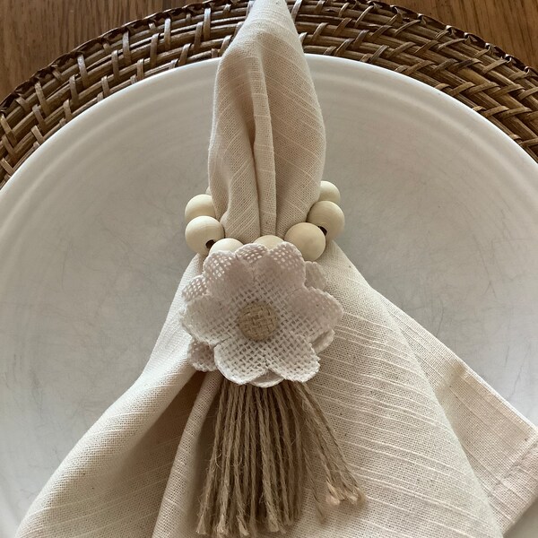 Burlap Napkin Rings - Etsy