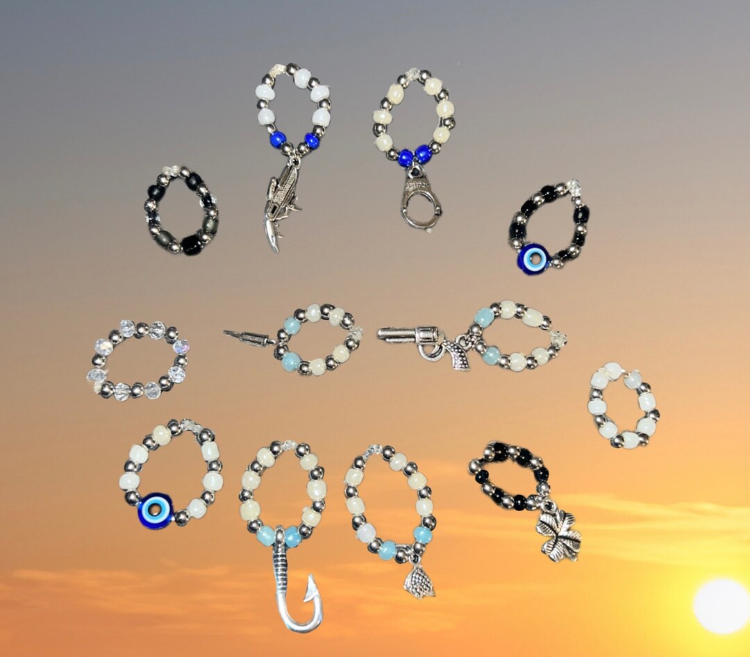 Beaded Rings Fish and Hook Packs - Etsy