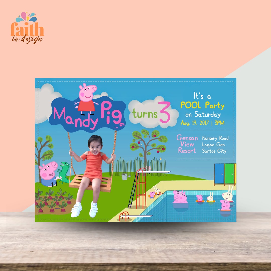 Personalized Peppa Pig Invitation - Etsy