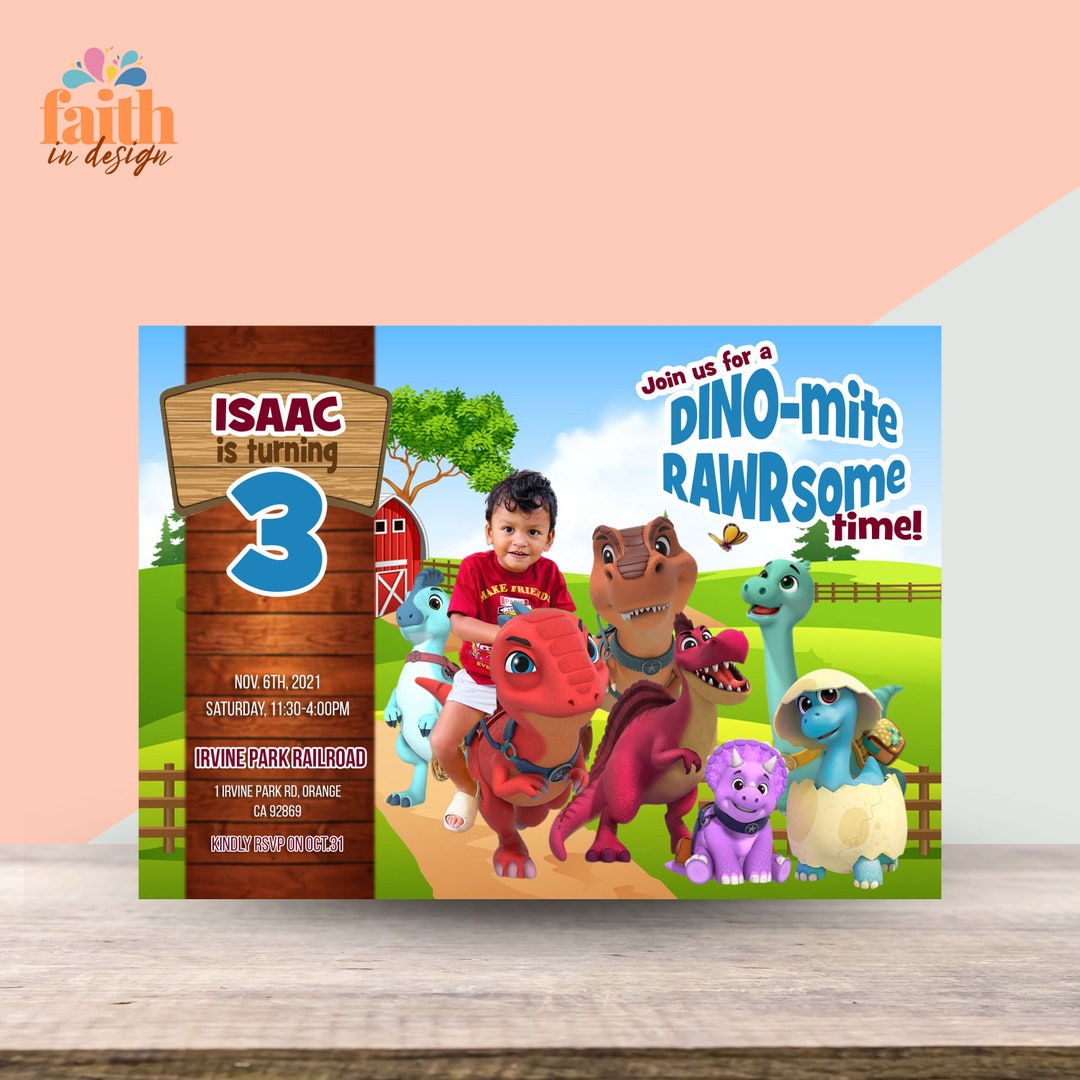 Personalized Dino Ranch Birthday Invitation | Dino Ranch Birthday Theme ...