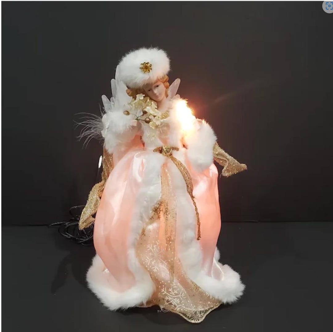 Christmas Tree Topper Angel Lighted and Animated Hands Move - Etsy