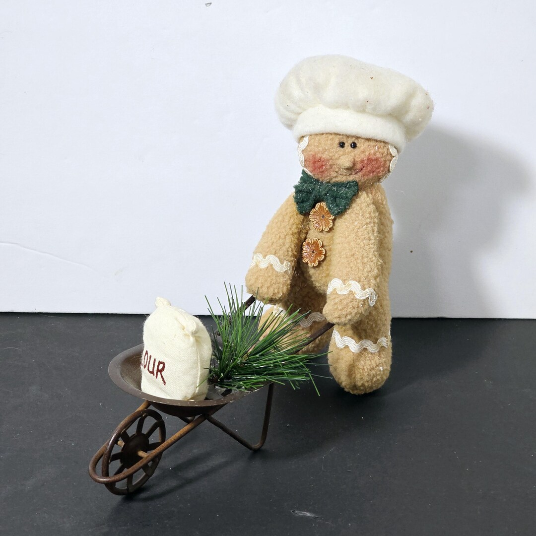 Christmas Decor Stuffed Gingerbread Baker With Pully - Etsy