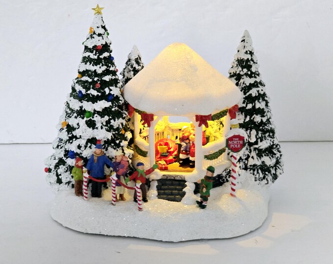 Vintage Thomas Kinkade ST. NICHOLAS CIRCLE Light up Christmas Village ...
