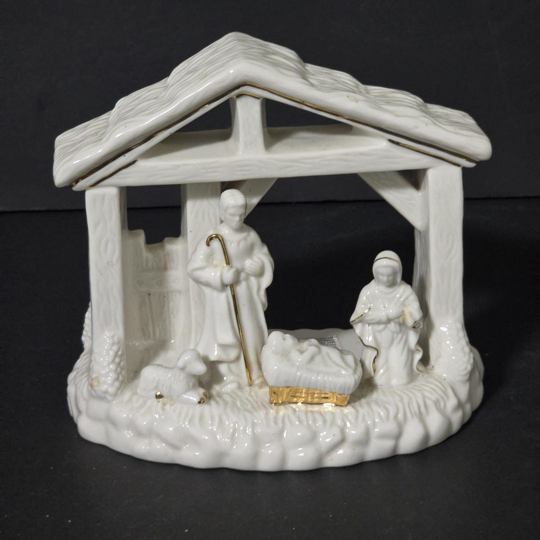 Mikasa Holiday Elegance Mini Nativity Scene Figurine FINE PORCELAIN ...