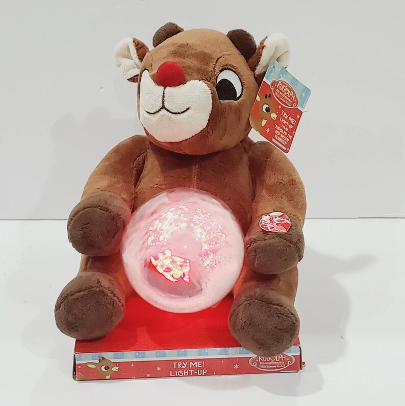 Rudolph the Red-nosed Reindeer Animated Plush Dandee Singing Light ...