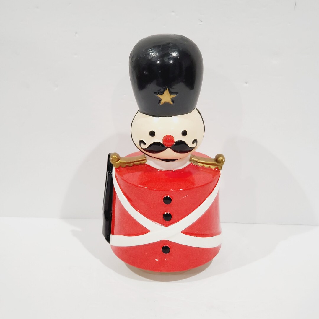Vintage Ceramic Soldier Music Box - Berman & Anderson Toy, Made in ...
