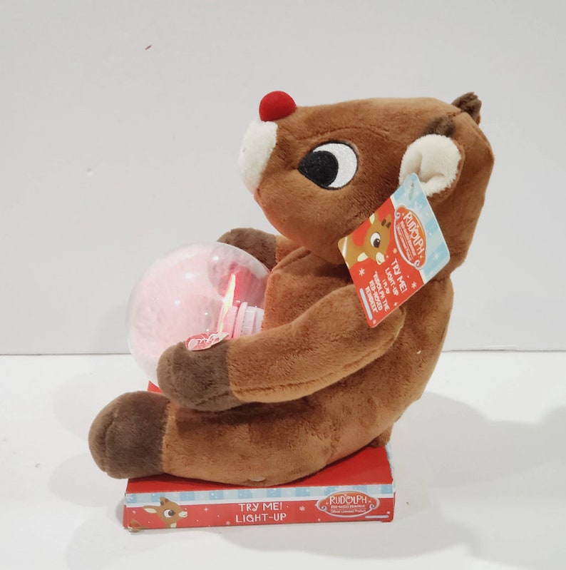 Rudolph the Red-nosed Reindeer Animated Plush Dandee Singing Light ...