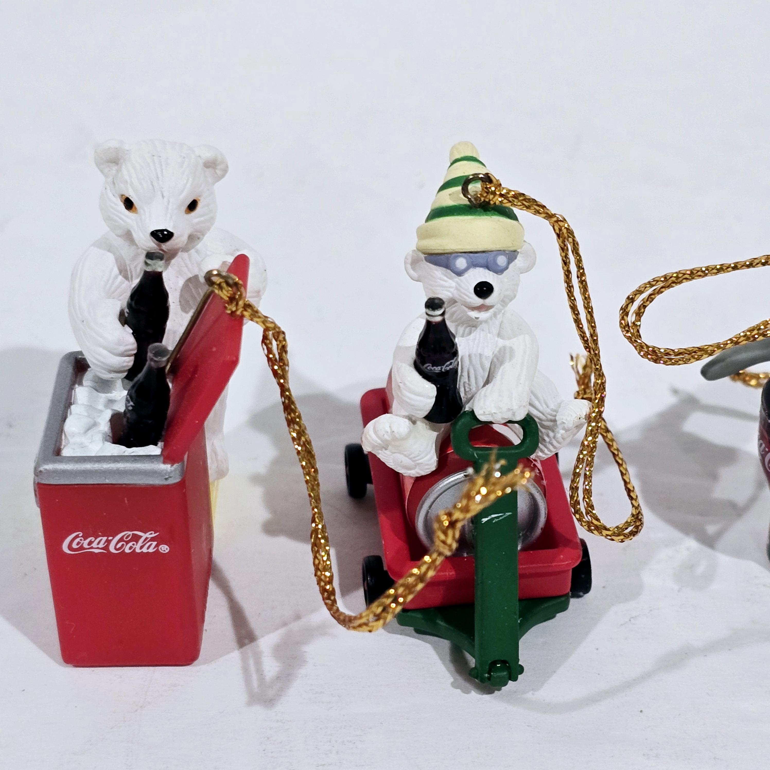 Coca-cola Trim A Tree Collection Coke Christmas Ornaments 2000 Set of 4 ...
