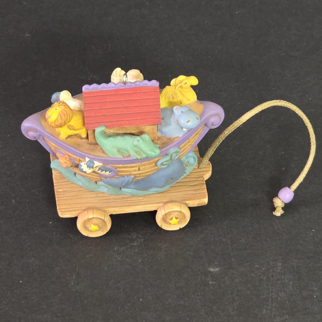 2000 Hallmark Cards Ornament - Safe in Noah's Ark Pull Toy - Christmas ...