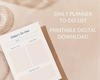 Daily Planner and To-do List Digital Download Printable - Etsy