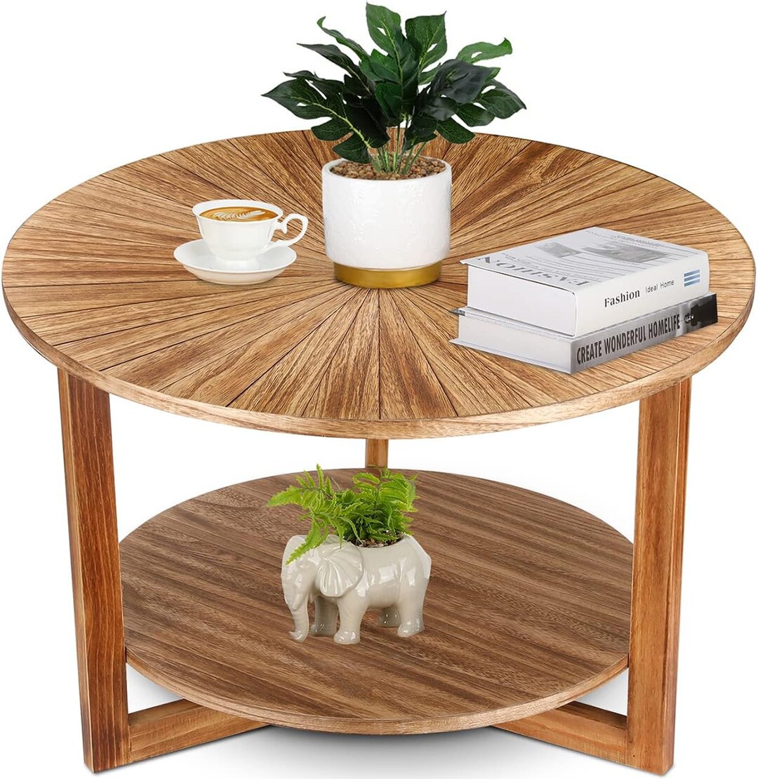 Coffee Tables for Living Room, Small Round Coffee Table With Storage ...