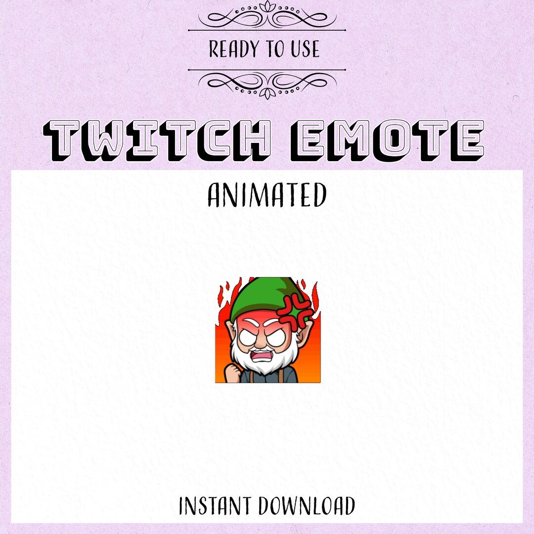 Animated Shaking Rage Gnome Emote Green Hat Edition Instant Download - Etsy