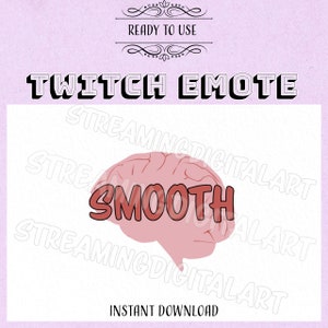 Smooth Brain Emote | Twitch & Discord PNG Emote | 28x28, 56x56, 112x112 ...