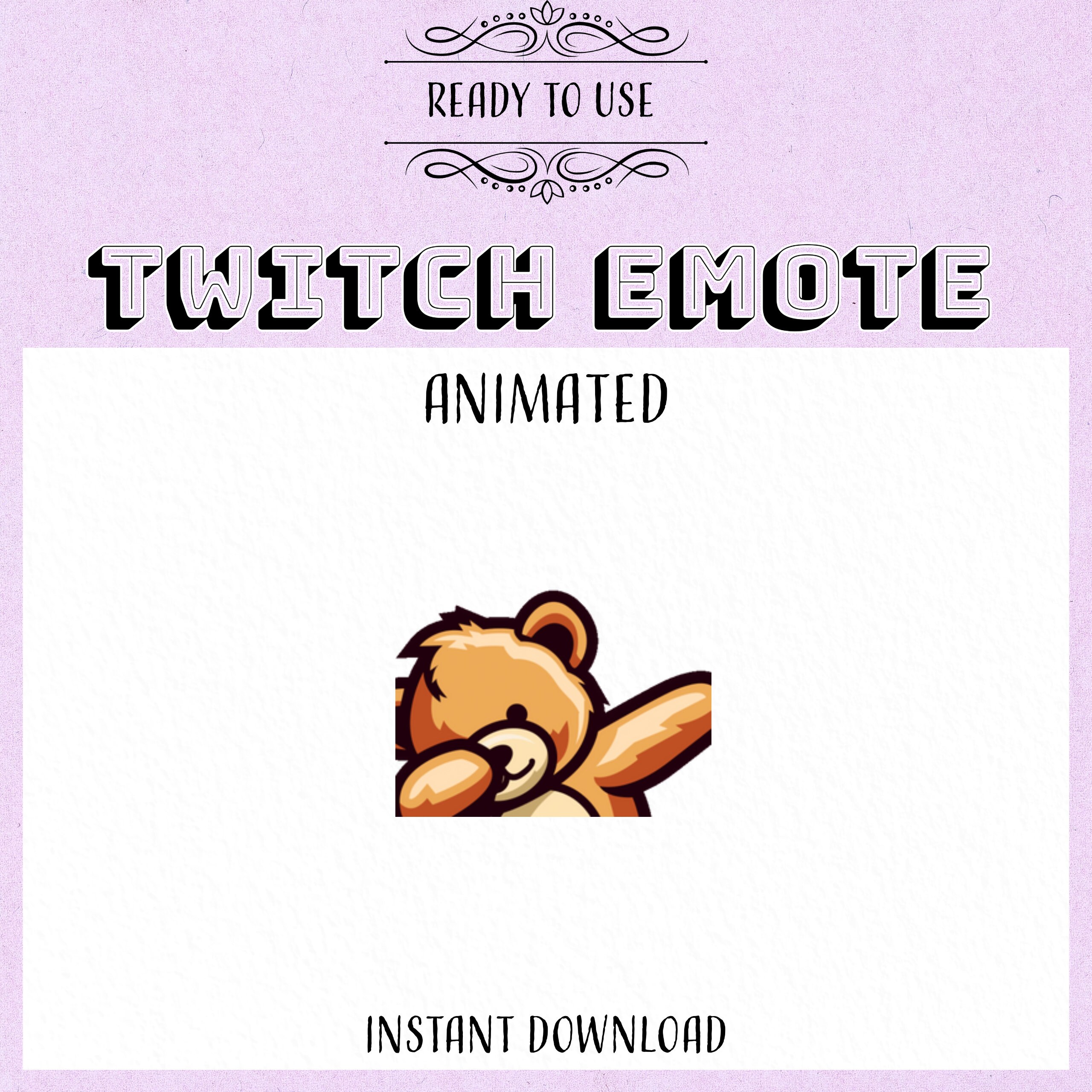 Dabbing Teddy Bear Animated Emote - GIF Bundle (112x112, 56x56, 28x28 ...