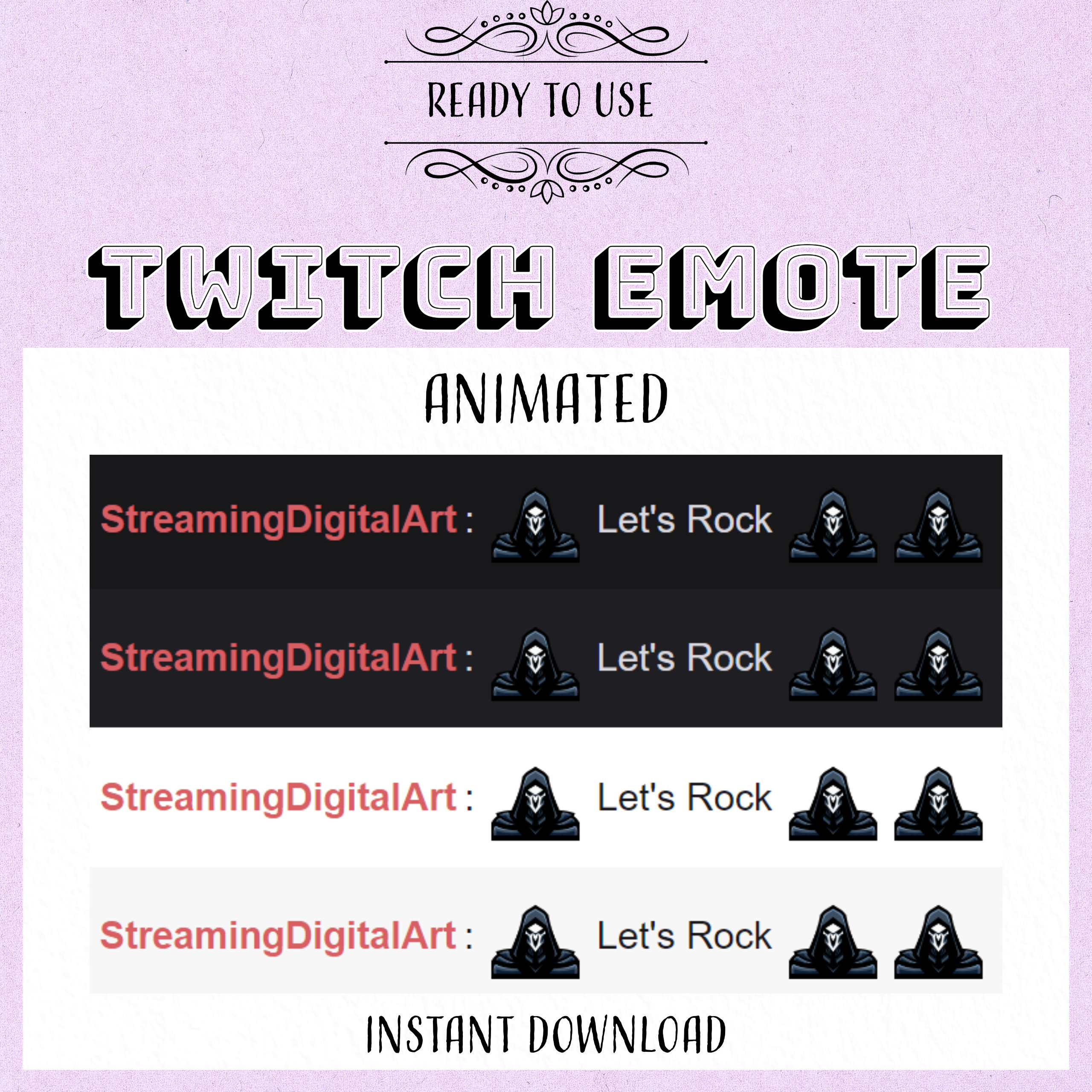 Animated Grim Reaper Headbanging Twitch Emote Headbang Reaper Emote ...
