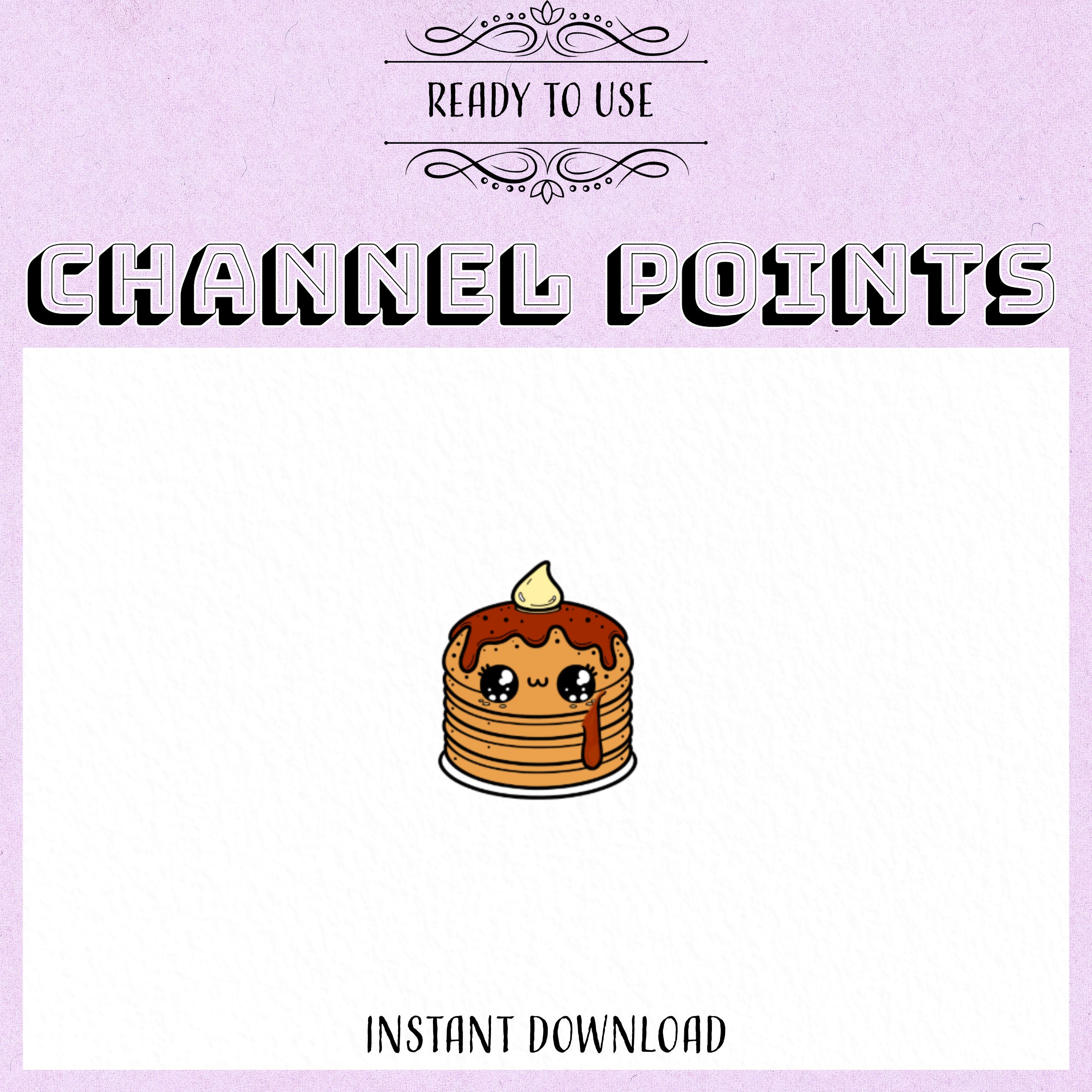 Kawaii Pancake Stack Twitch Channel Point Image Instant Download - Etsy