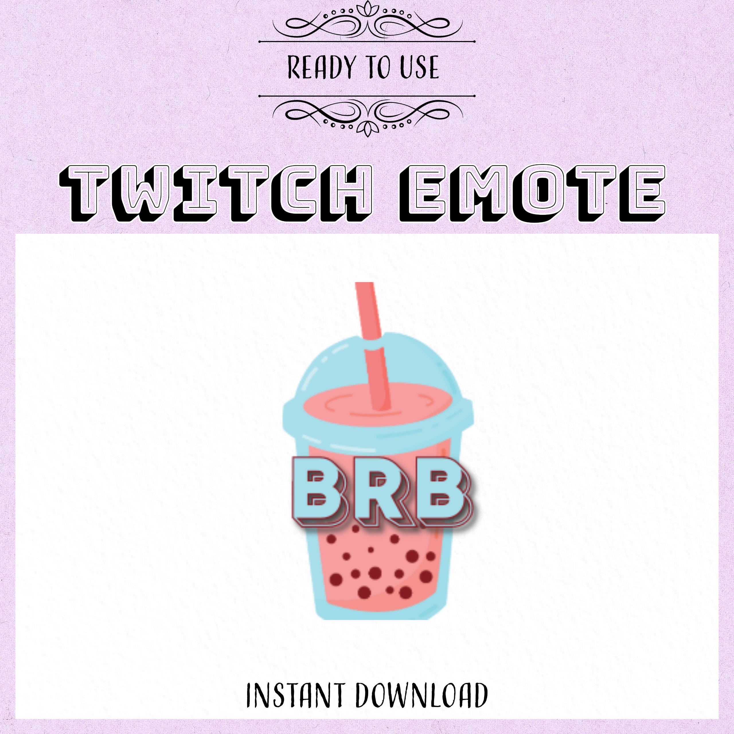 Boba Bubble Tea BRB Twitch Emote - Etsy
