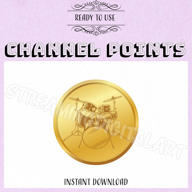 Gold Coin Drum Set Twitch Emote: Channel Point Icon (pngs) - Etsy