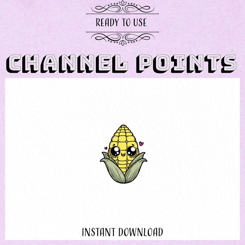Chibi Corn Twitch Channel Point Image Instant Download - Etsy