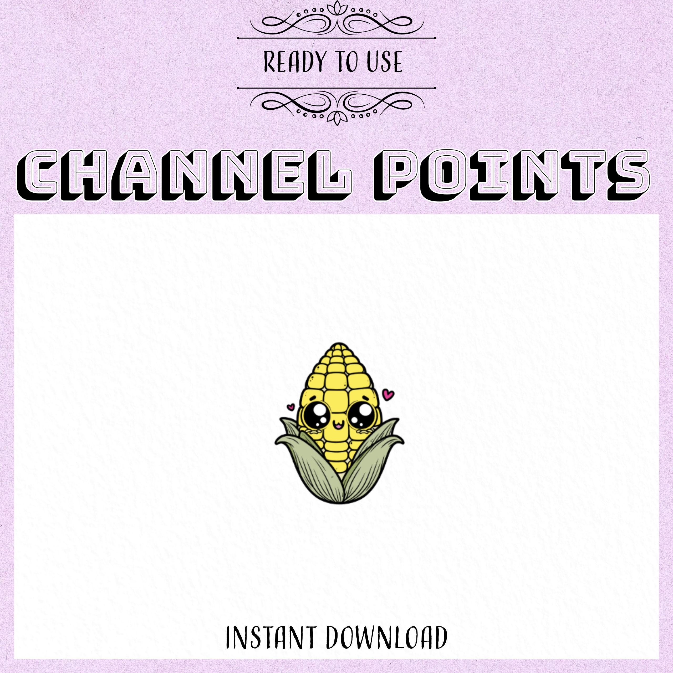 Chibi Corn Twitch Channel Point Image Instant Download - Etsy