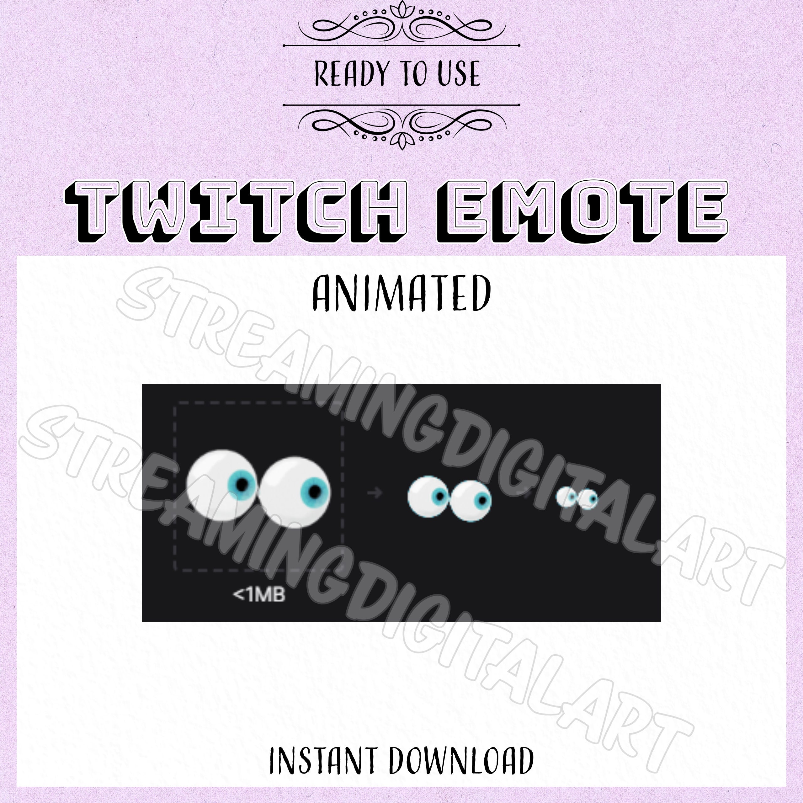 Animated Blue Eyeballs Twitch Emote | Looking Back and Forth | 512x512 ...