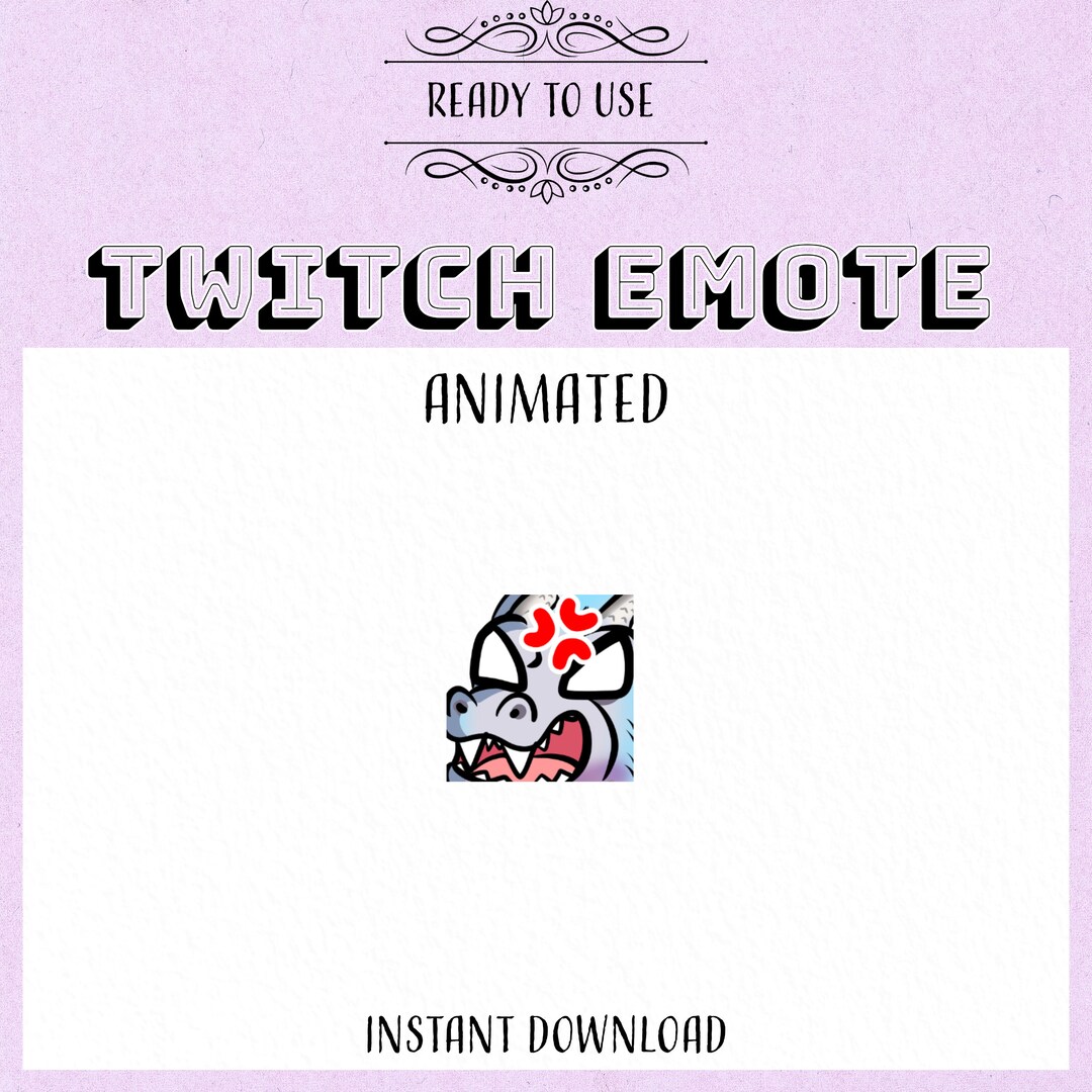 Animated Shaking Rage Dragon Twitch Emote Instant Download - Etsy
