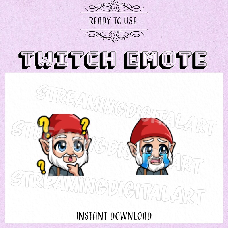 Chibi Gnome Emote Set: Twitch & Discord (digital Download) - Etsy