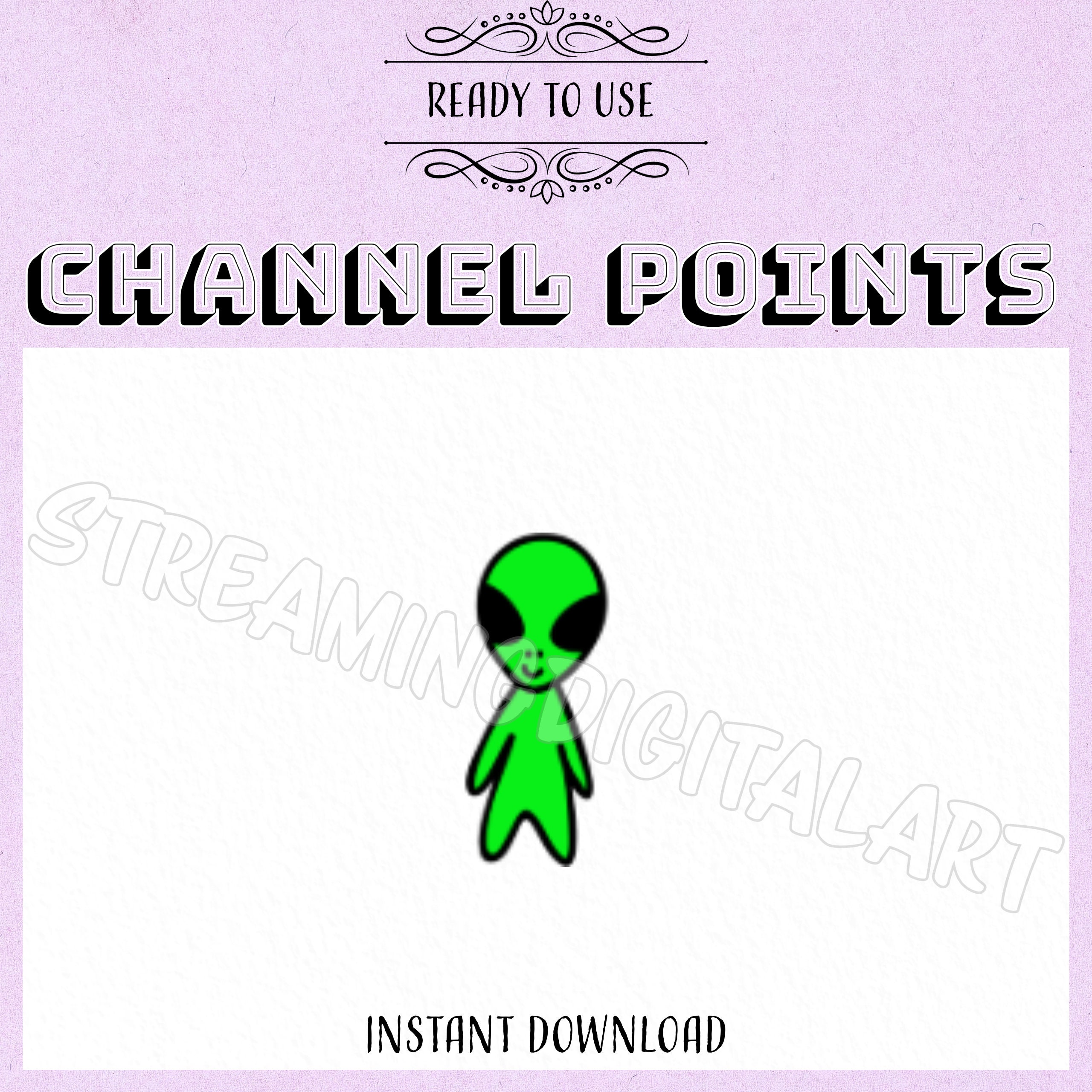 Green Alien Twitch Channel Point Image - Emote PNG Bundle - Etsy