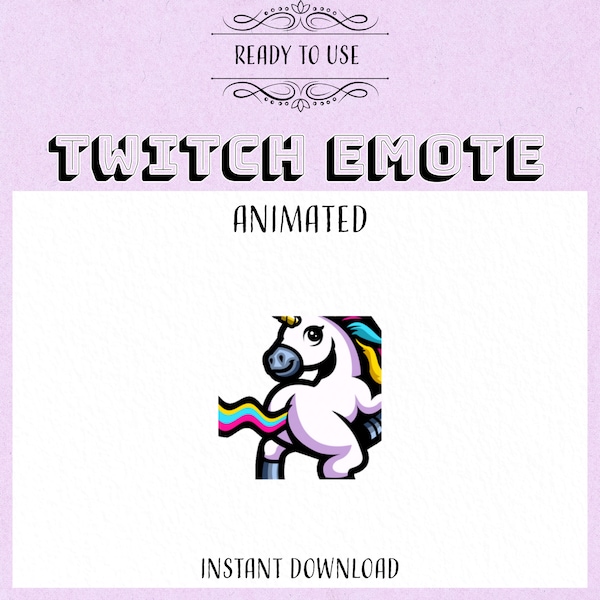 Animated Unicorn Emotes - Etsy