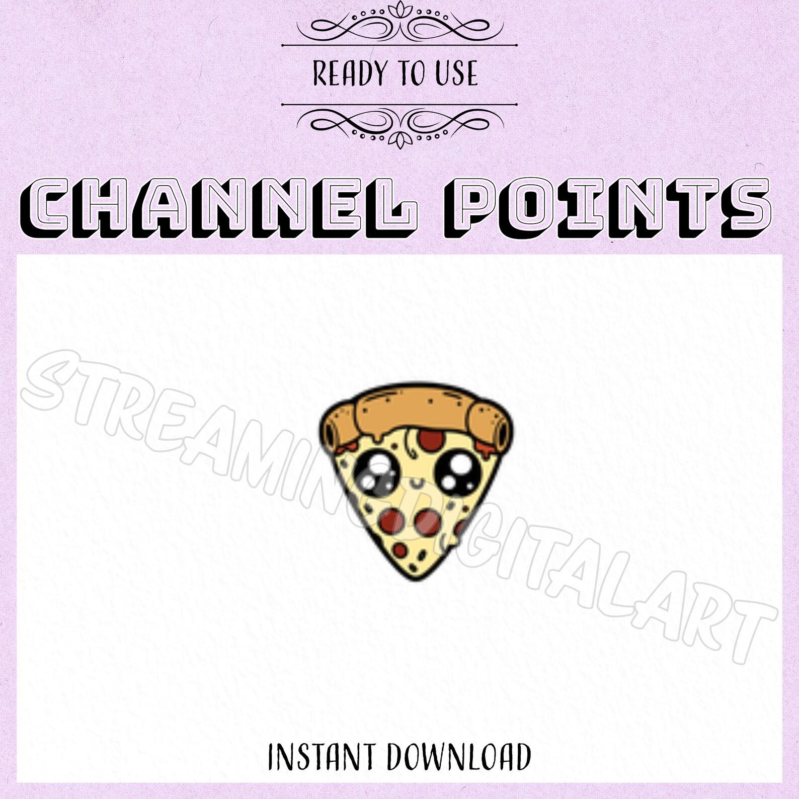 Chibi Pizza Emote Set | Cute Kawaii Slice Emoji | Multiple Sizes for ...