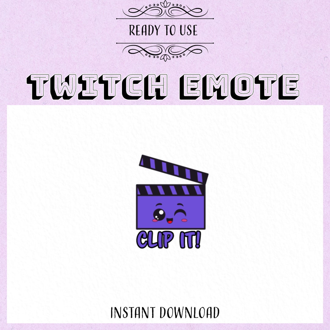 Kawaii Clip It Clapperboard Emote 256x256 PNG for Twitch Capture ...