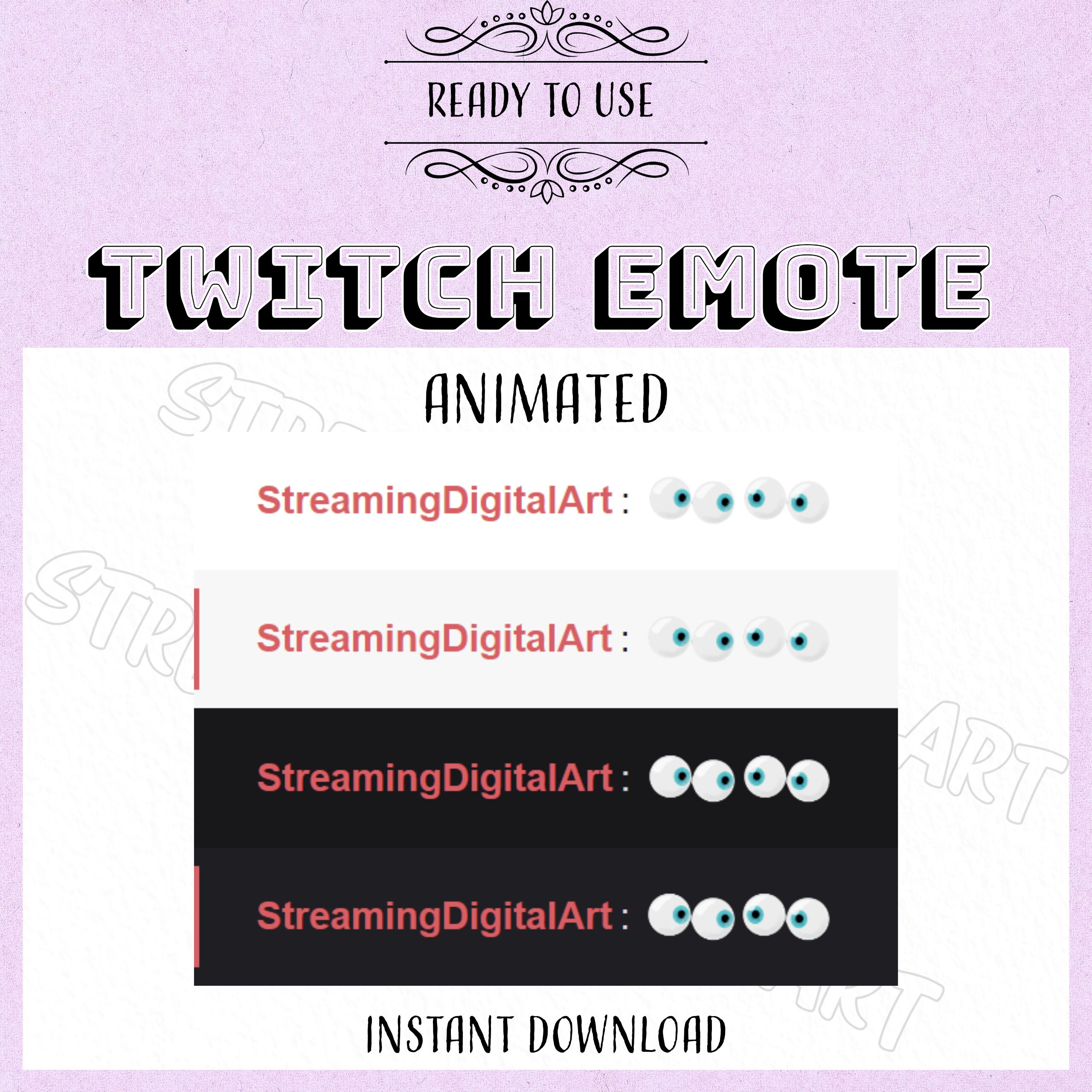 Animated Blue Eyeballs Twitch Emote | Looking Back and Forth | 512x512 ...