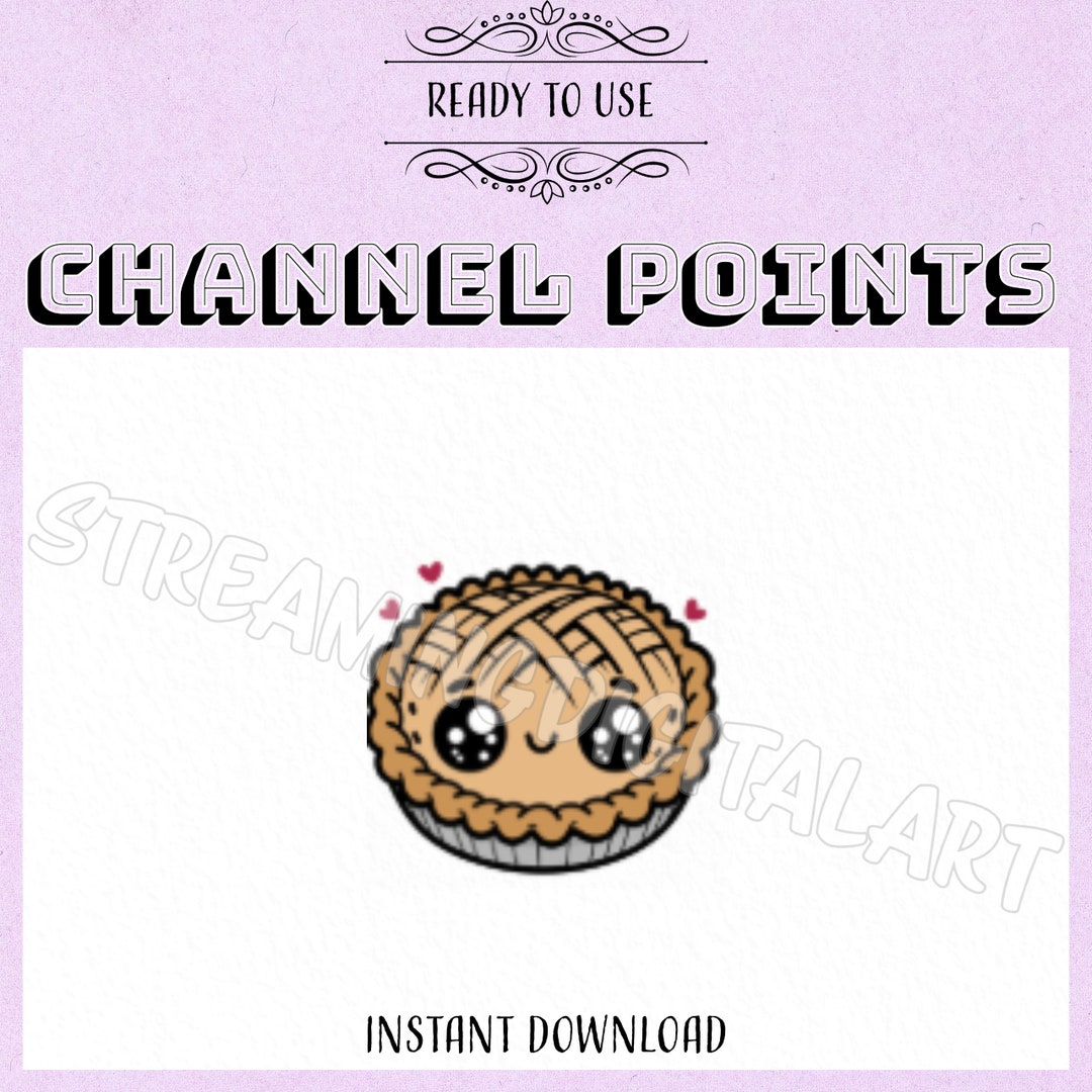 Kawaii Pie Emote Cute Pie Twitch Emote & Channel Point Image Sizes ...