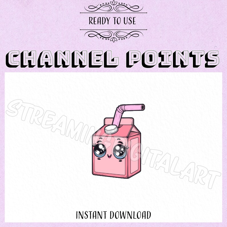 Kawaii Pink Milk Box Channel Point Image Strawberry Milk Emoji PNG Set ...