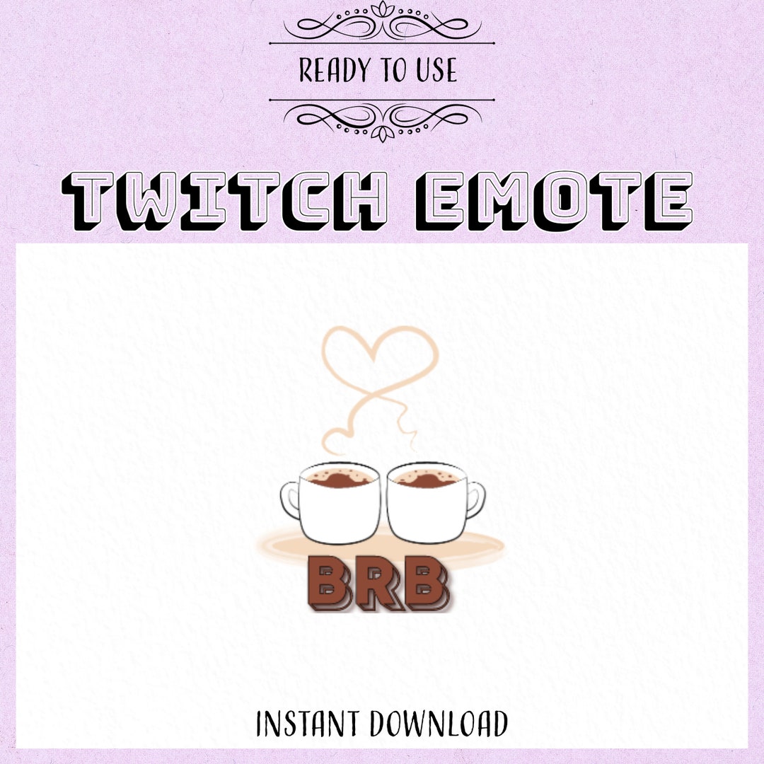 BRB Coffee Twitch Emote - Etsy