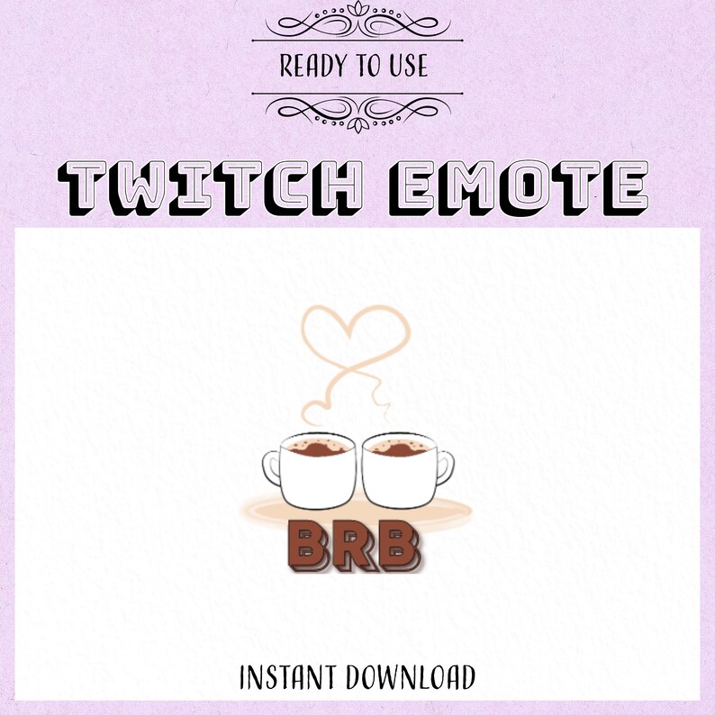 BRB Coffee Twitch Emote - Etsy